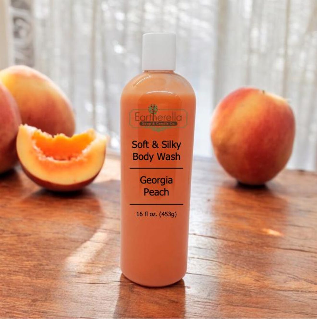 Soft and Silky GEORGIA PEACH Body Wash Shower Gel, 16 Oz. VEGAN - Etsy