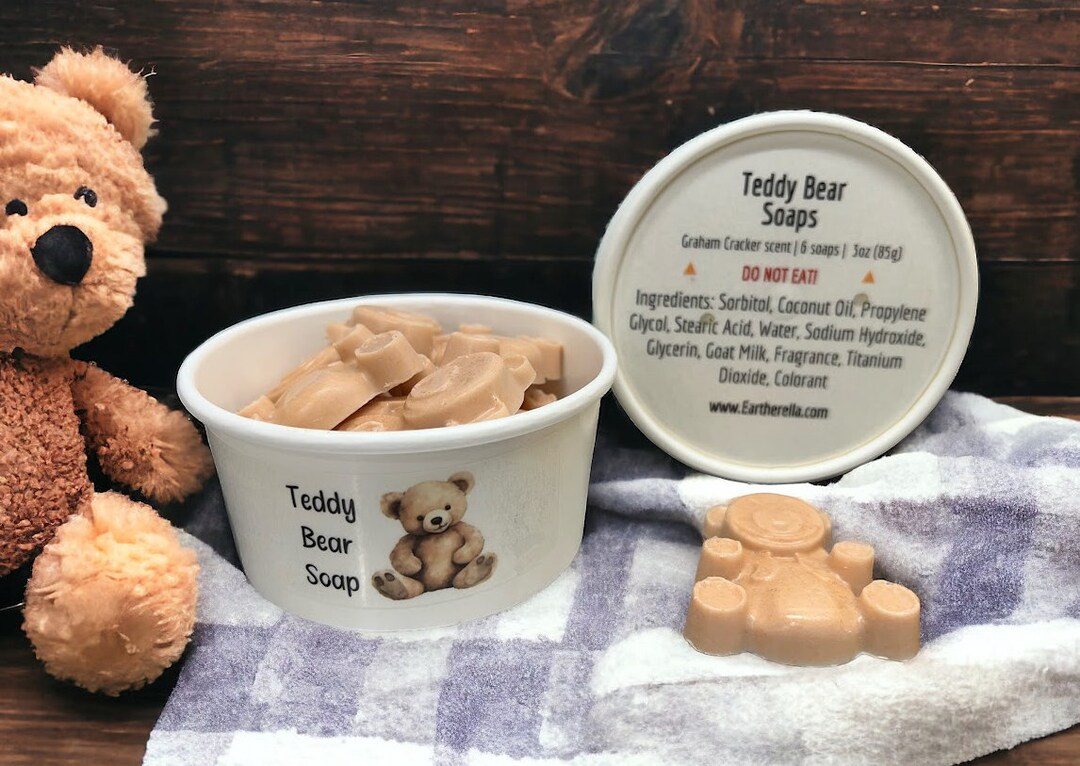 TEDDY BEAR SOAPS for Kids Fun Shaped Soaps Graham Cracker Scent ...