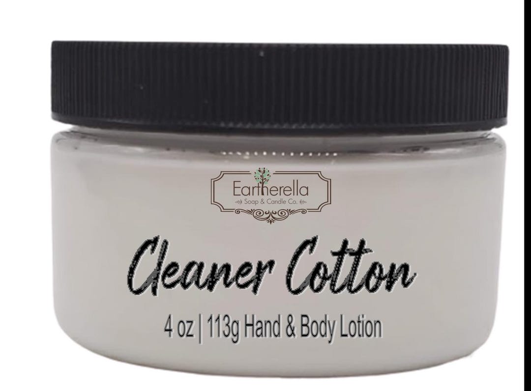 CLEANER COTTON Hand and Body Lotion Jar, 4 Oz. - Etsy