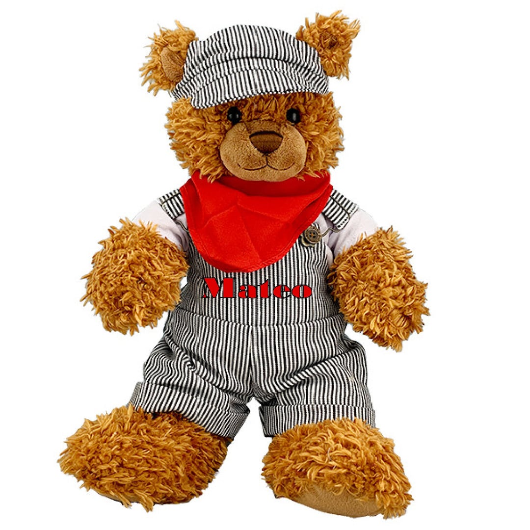 Personalized Train Conductor Teddy Outfit for 16 in Bear( Pets/bears ...