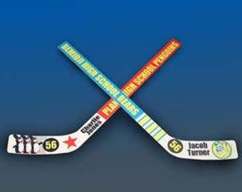 Custom Personalized Mini Hockey Stick Laser Engraved - Etsy