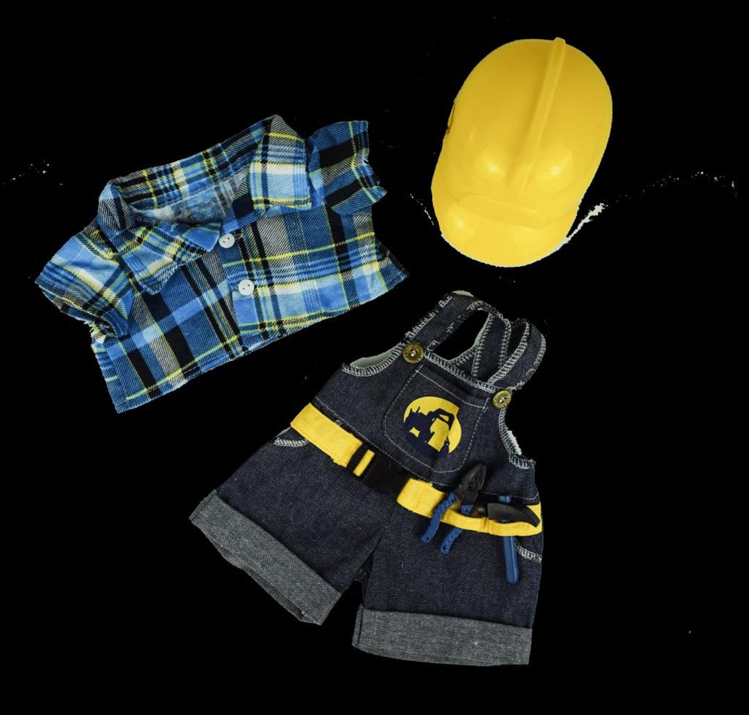 Construction Workers Doll/stuffed Animal Outfit, Clothing - Etsy