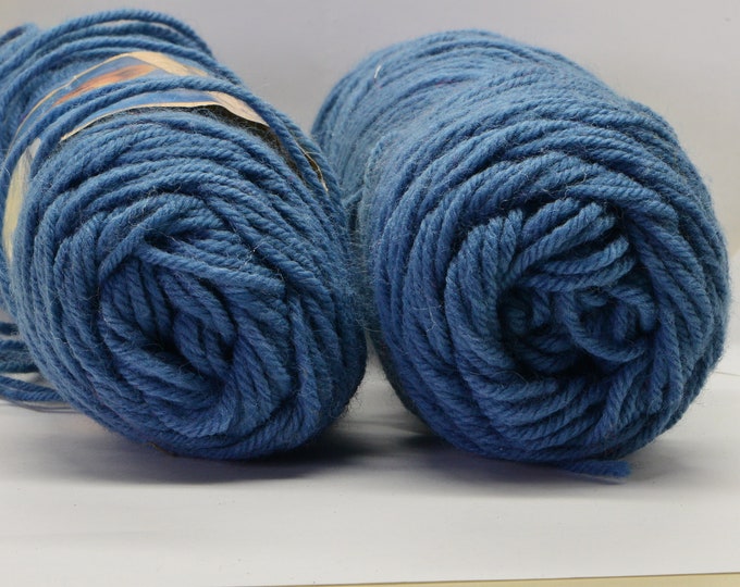 Vintage Dark Slate Blue Acrylic Yarn: Chunky Knit, 2 Skeins - Etsy