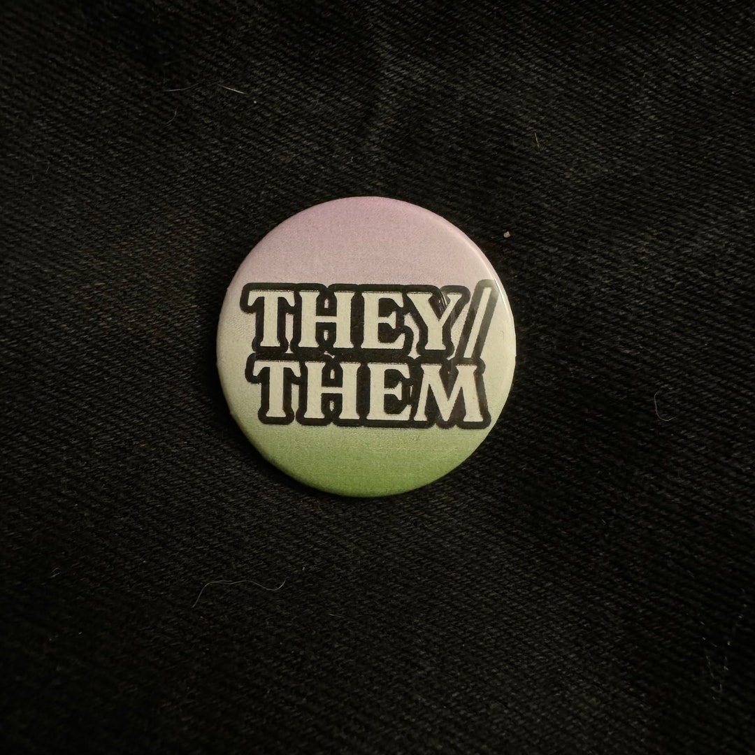 Custom Gradient Pride Flag Pronoun Pins - Etsy