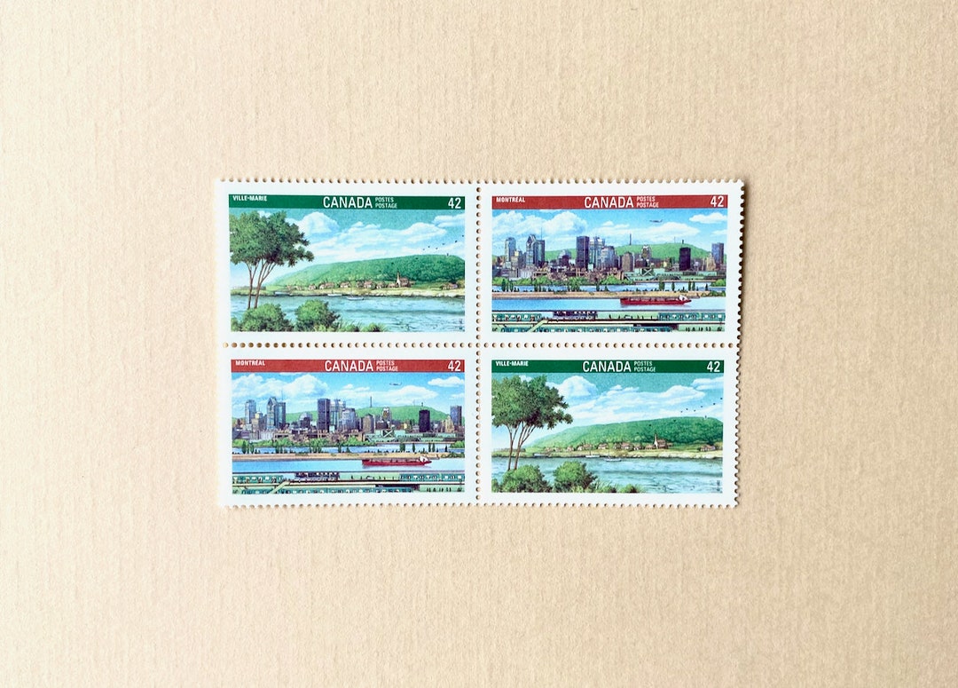 Montreal and Ville-marie 1992 Canadian Postage Stamps, Quebec, Canada ...