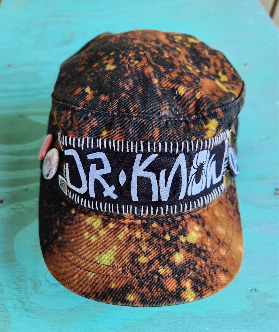 DR. KNOW Hand Dyed Alien Acid Slime Green & Navy Nardcore - Etsy