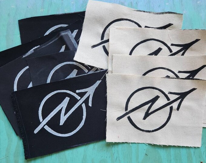 Kraakteken/ Squatter's Rights Symbol Stenciled Canvas Crust Punk Patch ...