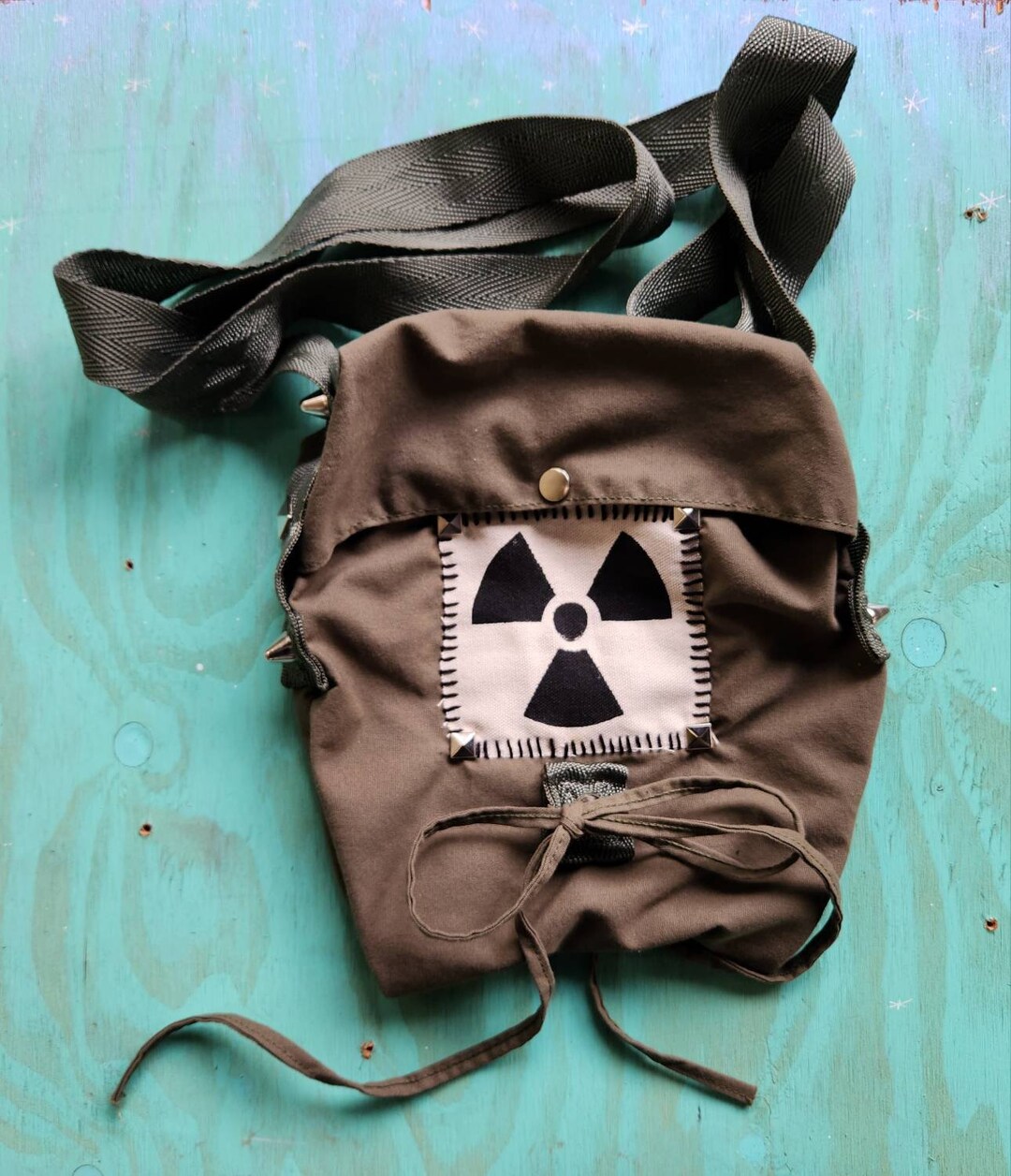 RADIOACTIVE Olive Drab Green Crust Punk Shoulder Bag/ USGI Ammo Box ...