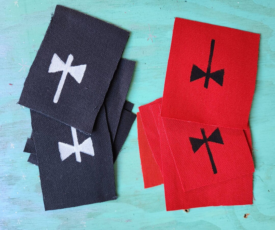 JUSTICE/ INJUSTICE Symbol Stenciled Canvas Patch 2 Patches 1 - Etsy