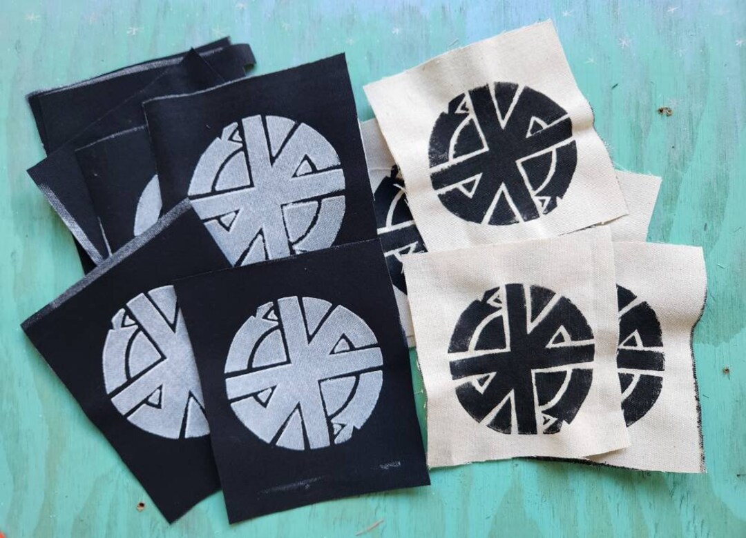 CRASS Symbol Stenciled Canvas Crust Punk Patch 2 Patches 1 - Etsy