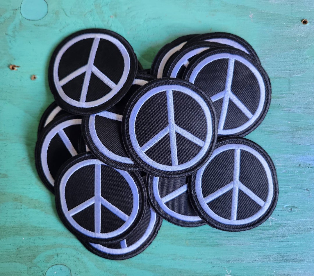 PEACE/NUCLEAR DISARMAMENT Symbol Embroidered Sew/iron on Hippy Folk ... PEACE/NUCLEAR DISARMAMENT Symbol Embroidered Sew/iron on Hippy Folk ...