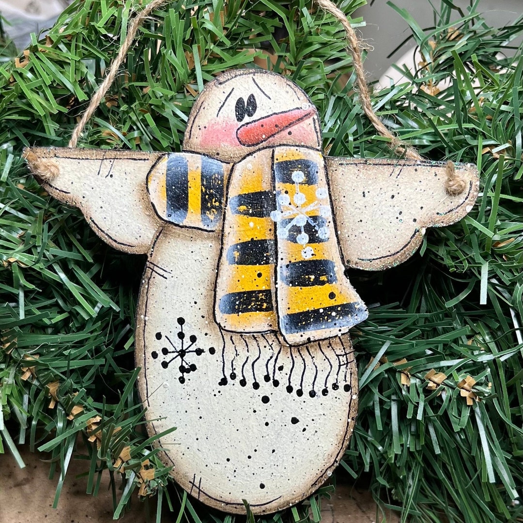 Handcrafted Snowman Angel Ornament: Personalized Winter Decor - Etsy