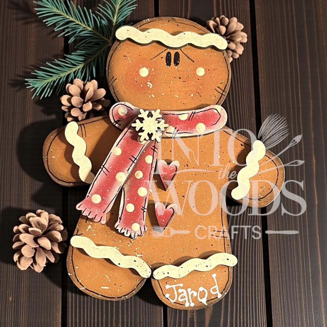 Handcrafted Gingerbread Ornament, Personalized Holiday Decor, Magnet - Etsy