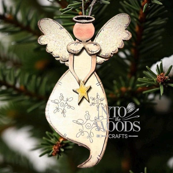 Glitter Angels Ornaments - Etsy