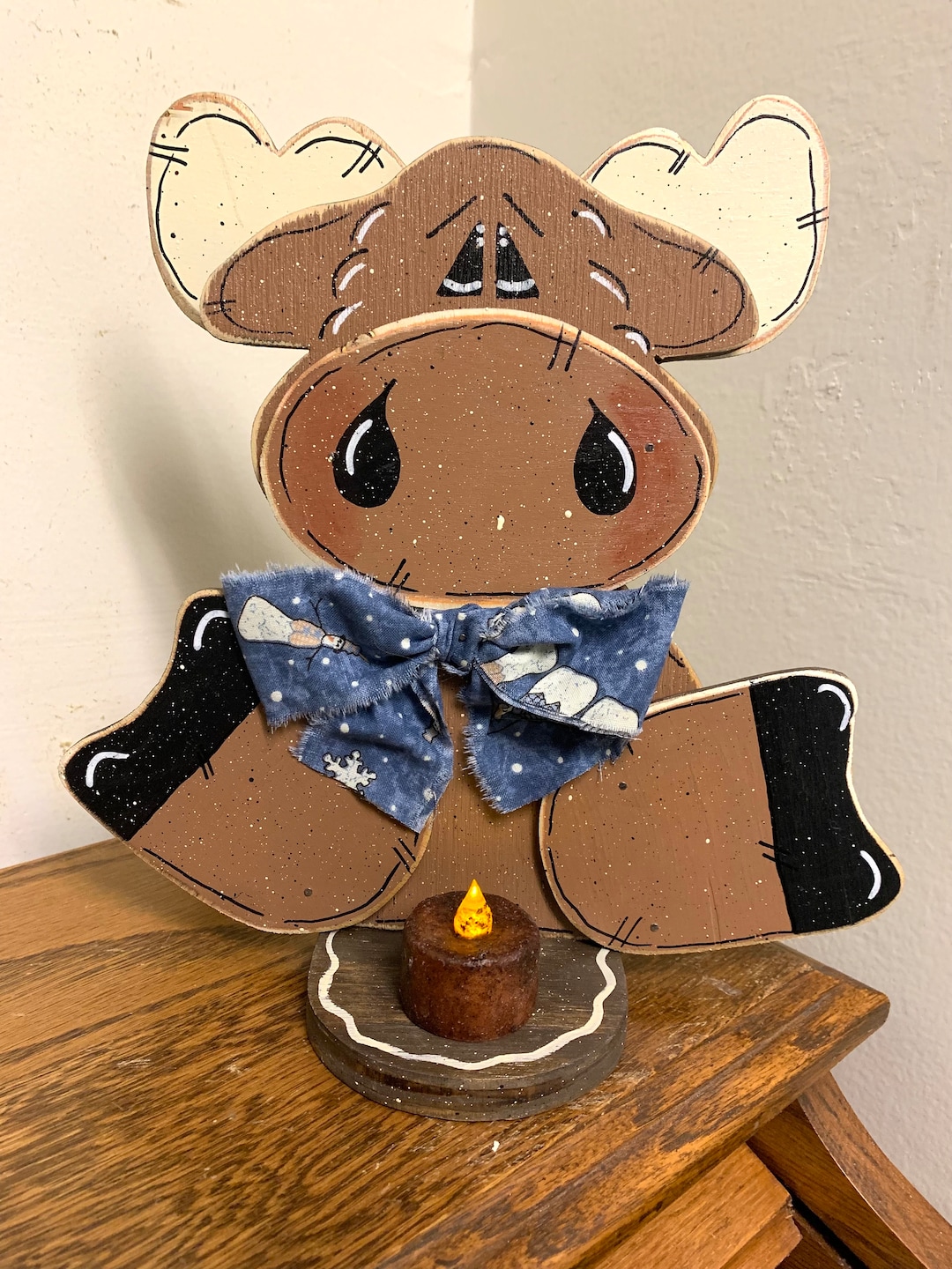 Moose Candle Holder, Wood Art, Wilderness Lover, Personalized, Gifts ...