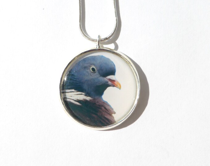 Pigeon Pendant Necklace, Bird Jewelry, Original Photography, Handmade ...