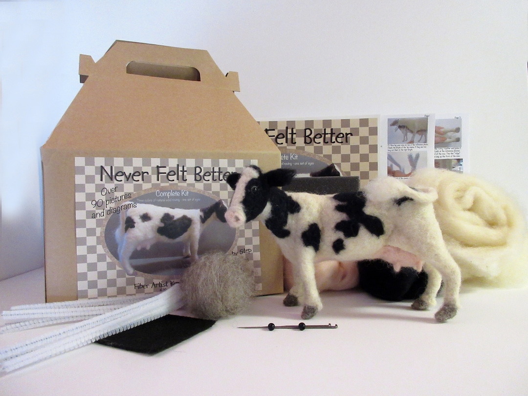 Cow Felting Kit - Etsy