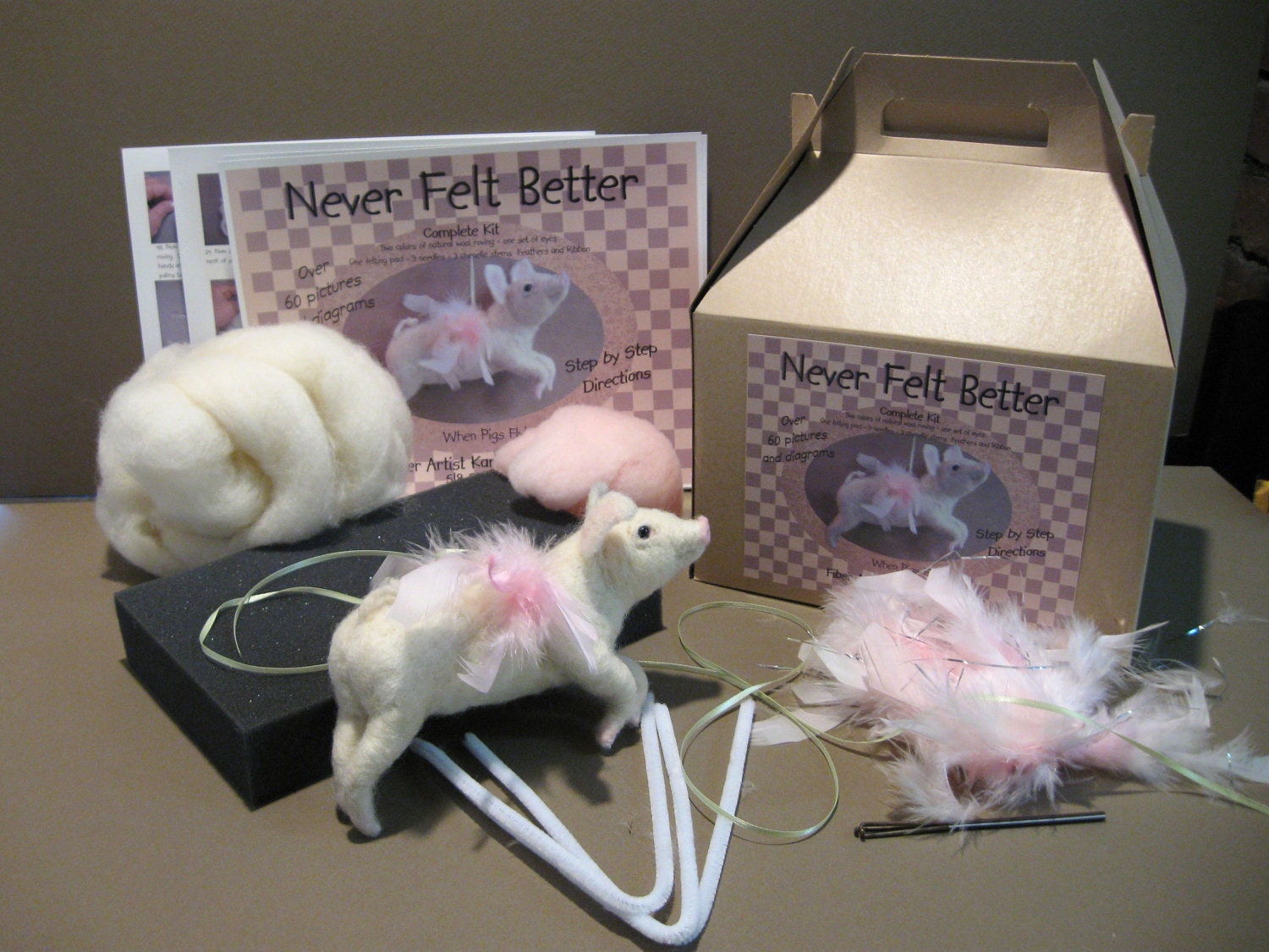 When Pigs Fly Needle Felting Kit Etsy