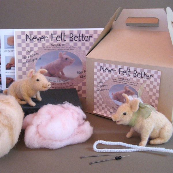 Needle Felted Pig - Etsy
