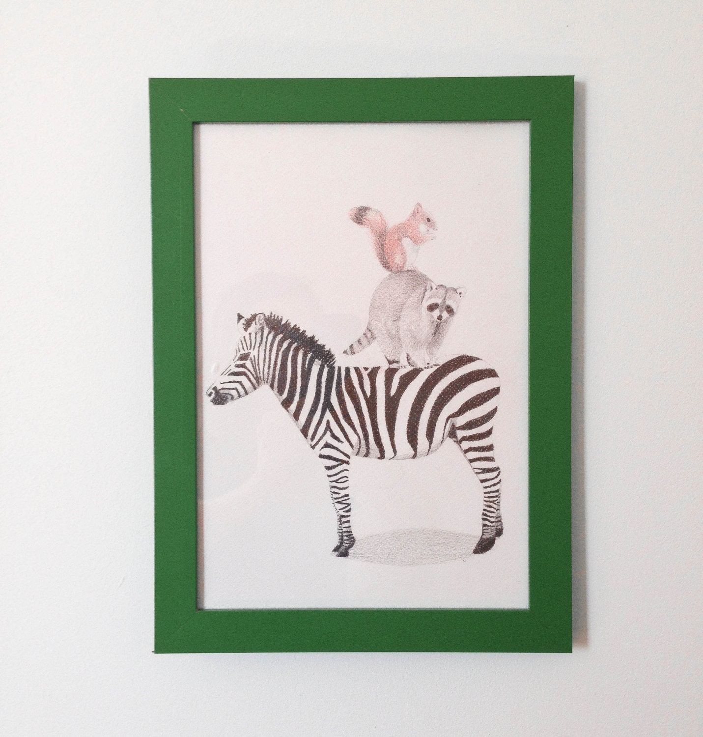 Original Animal Stack Drawing. Art for Kids. Children's - Etsy