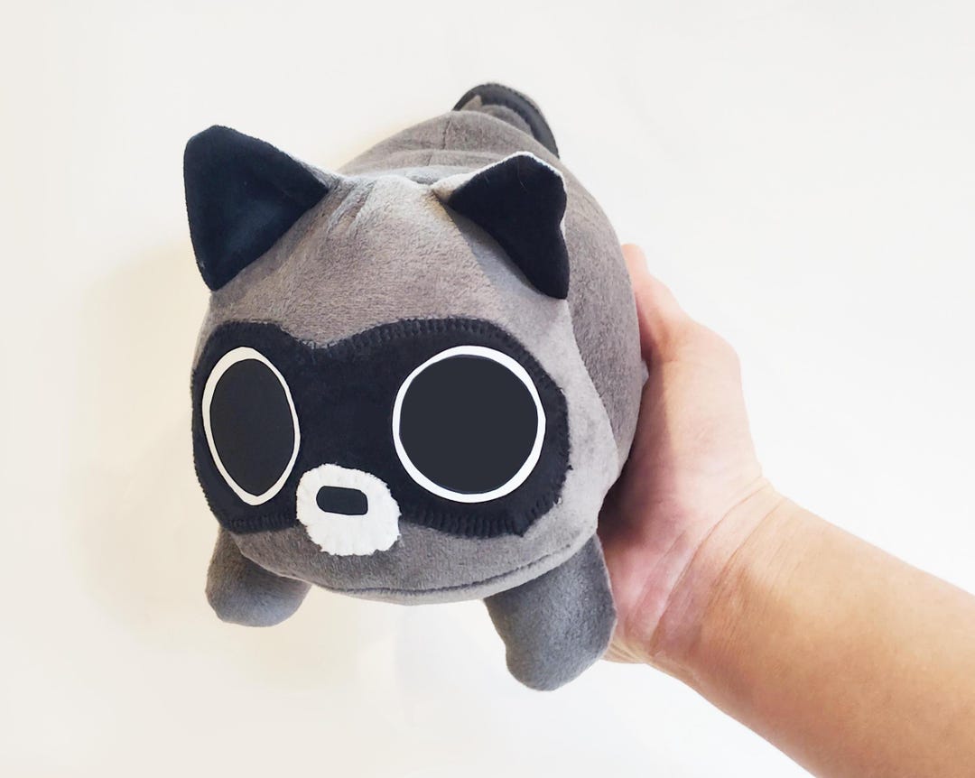 Cute Raccoon Loaf Plushie, Handmade Stuffed Animal Woodland Plush Toy ...