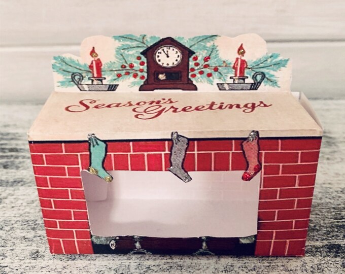 Vintage Sweets Christmas Fireplace Candy Box - Printable Candy ...