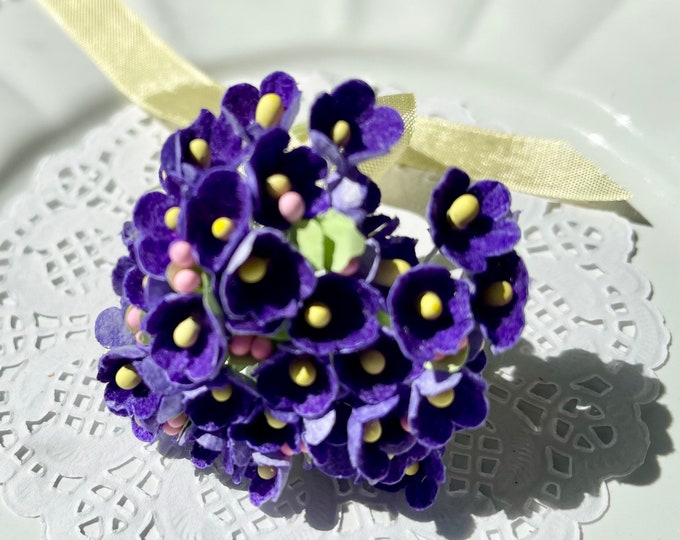 Forget-me-nots Flower Bundle-royal Purple - 8 Stem- New- Vintage Forget ...