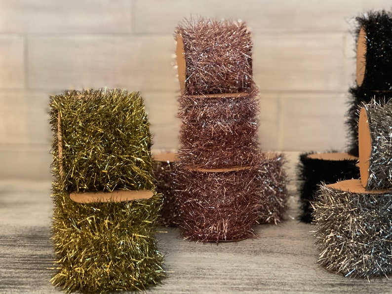 Vintage Tinsel Garland NEW 12 Ft Spool-6 Colors. Old Fashioned - Etsy