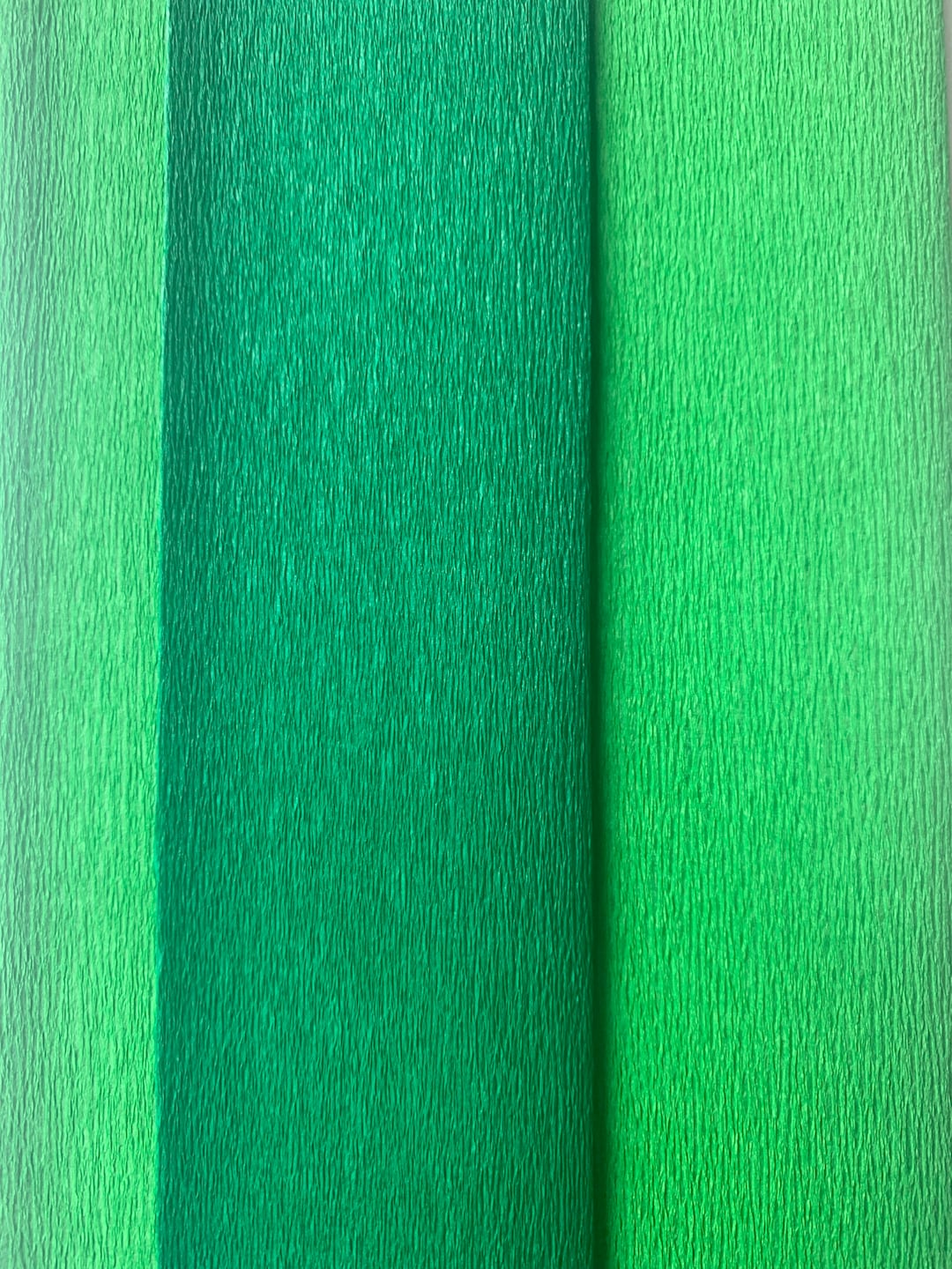 Double Sided Crepe Paper Grass & Forest NIP Rose Mille Made in Germany ...