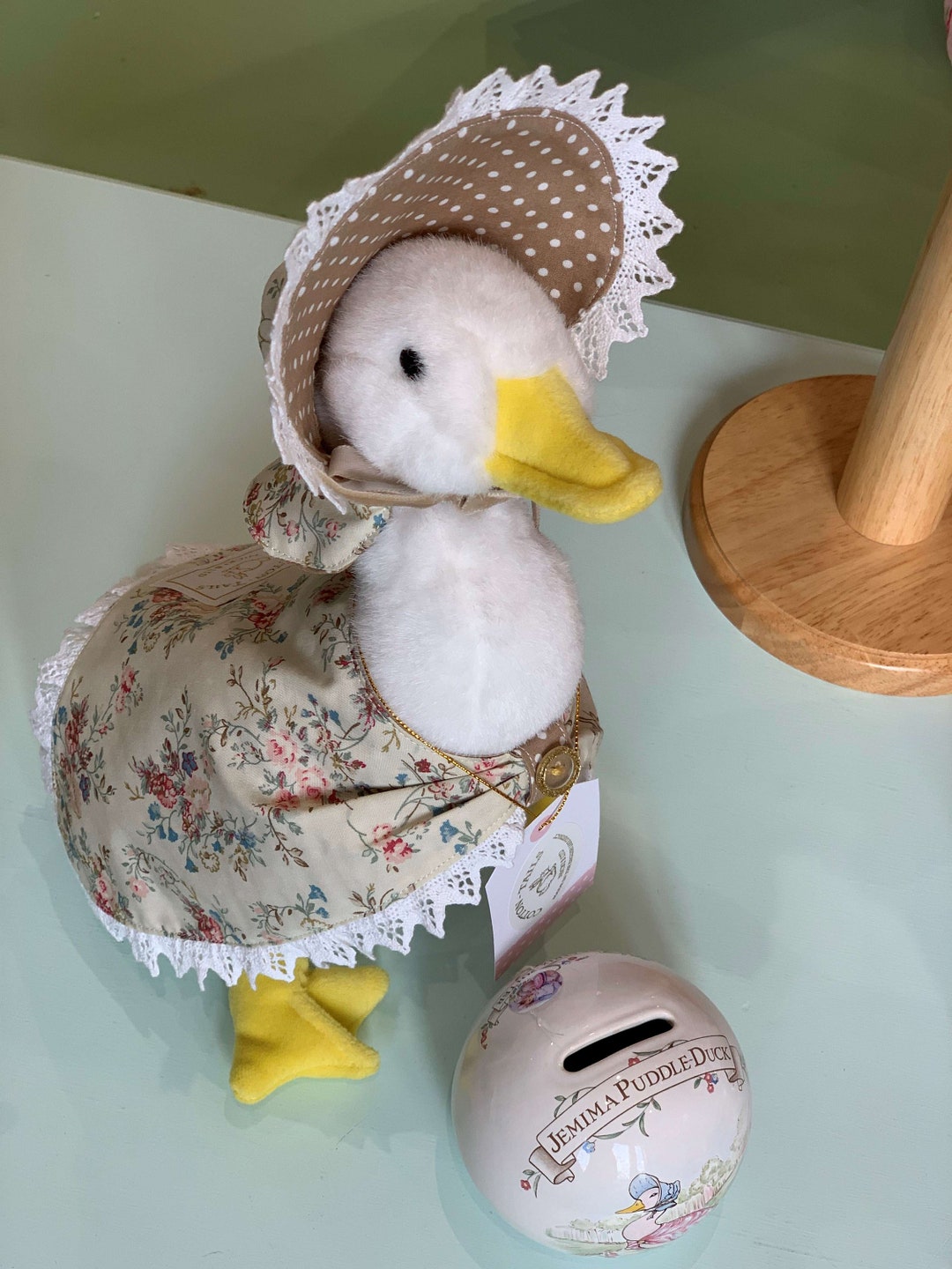 Jemima Puddleduck's Sister 'joannah' With New Soft Brown Floral Bonnet ...