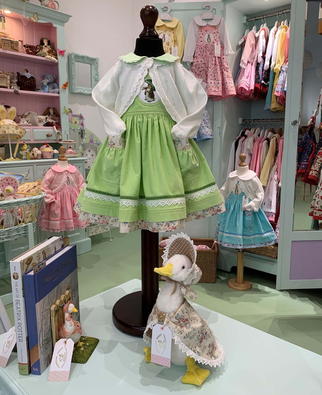 Benjamin Bunny Pinafore, With Peter Pan Collar Top and Cardy ... Size ...