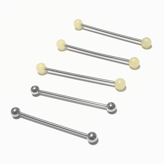 Industrial Piercing Jewlery PICK 12G or 14G Pick Quantity Straight Barbell 1 1 2 38mm Long 4mm Balls Surgical Steel Ear Cartilage Etsy