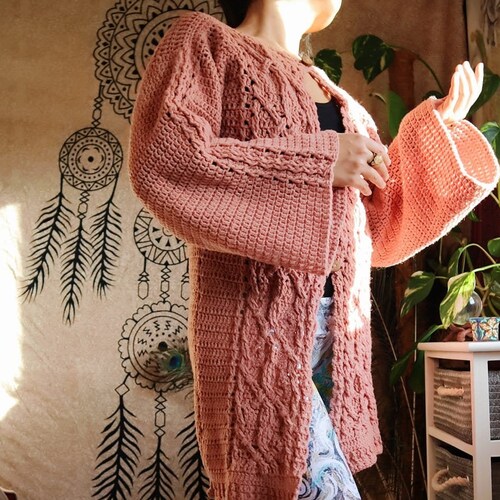 Crochet Cardigan WRITTEN Pattern/crochet Long Cardigan/ Boho | Etsy