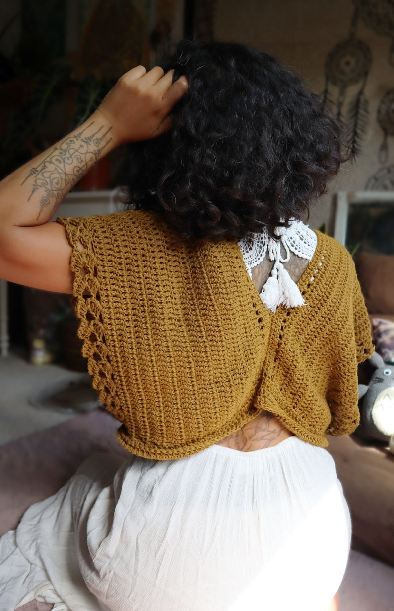 Crochet Boho Bolero WRITTEN Pattern/crochet Summer Oversized Crop Top ...