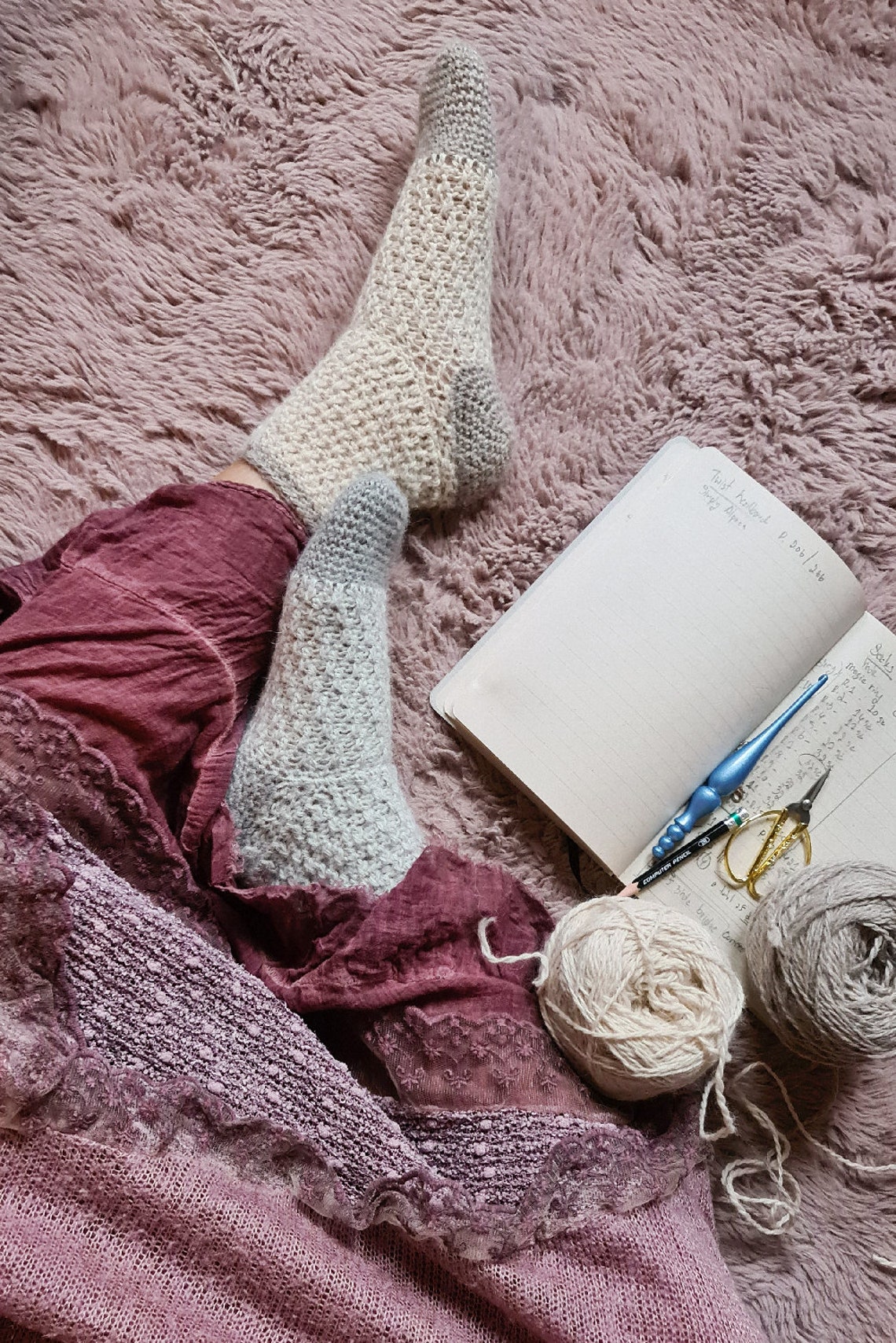 Crochet Cozy Feet Socks PATTERN // PDF Crochet Ankle Socks - Etsy