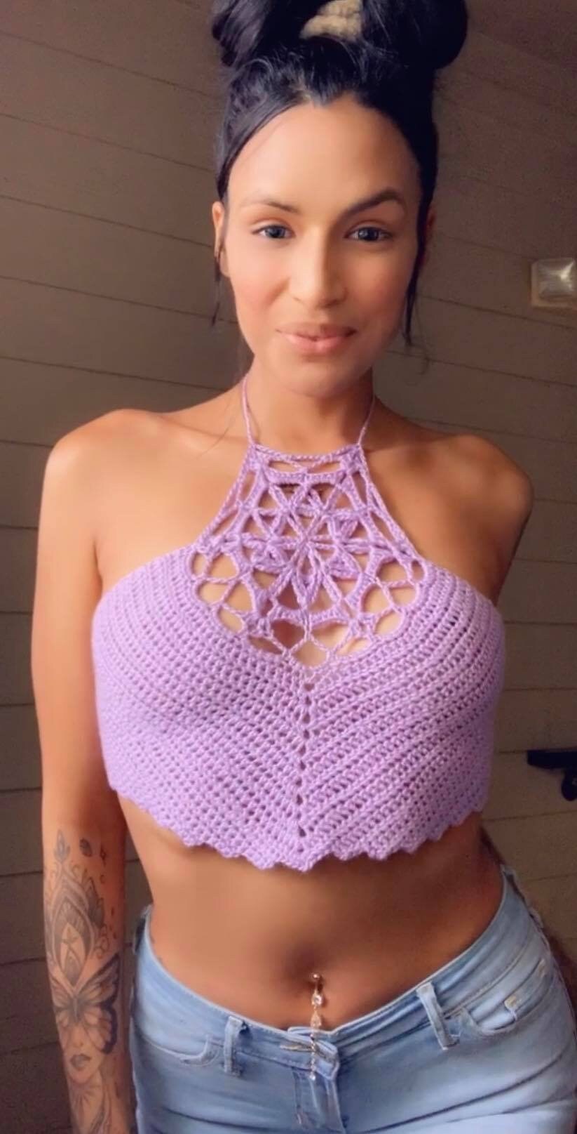 Crochet Flower Of Life Written Pattern Crochet Boho Halter Etsy