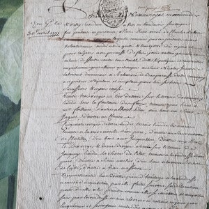 18th Century Antique French Handwritten Document, 2 Pages . - Etsy