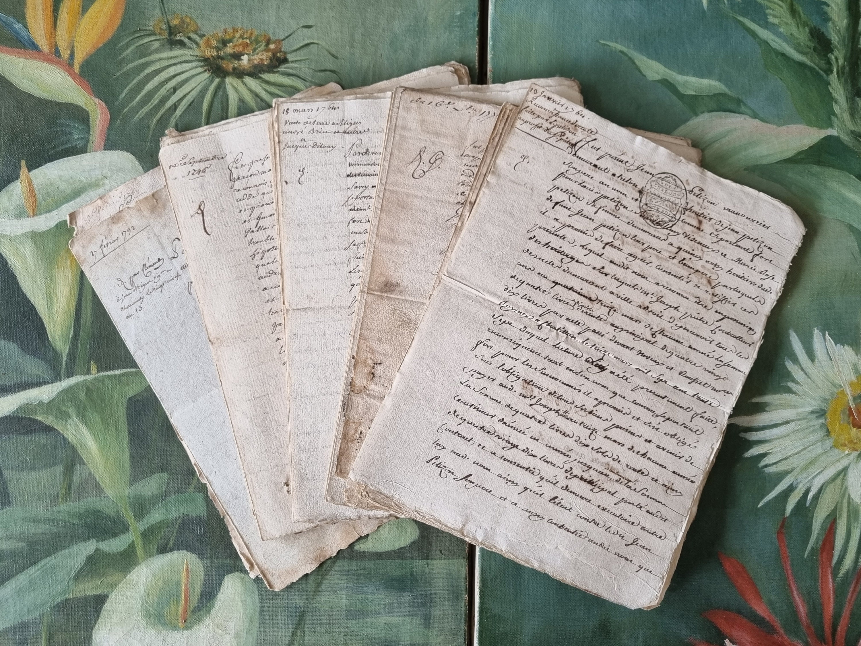 18th Century Antique French Handwritten Document, 2 Pages . - Etsy