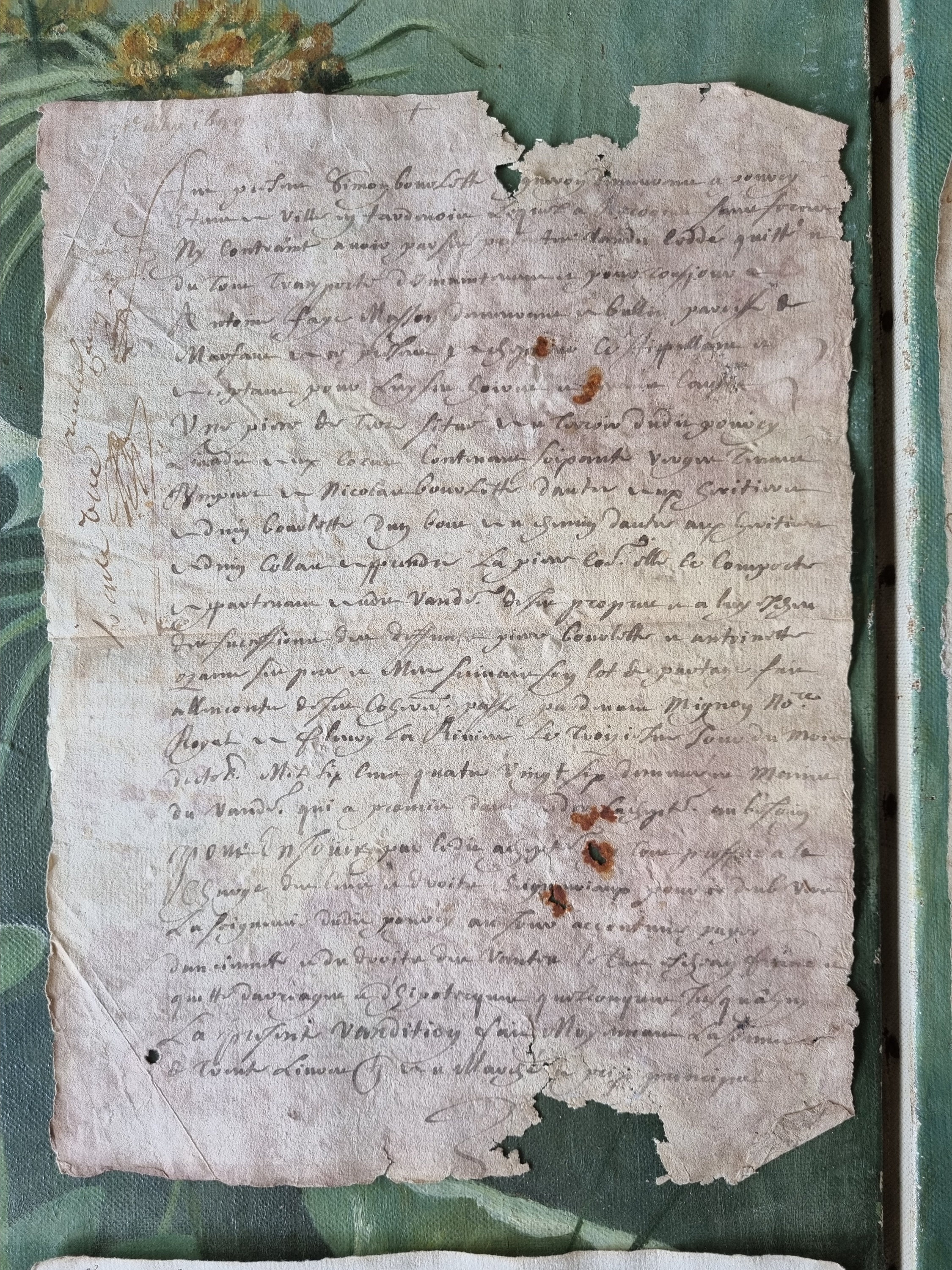 18th Century Antique French Handwritten Document - Etsy