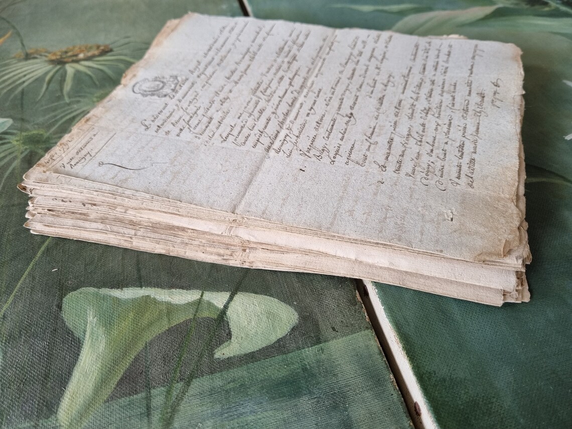 18th Century Antique French Handwritten Document, 2 Pages . - Etsy