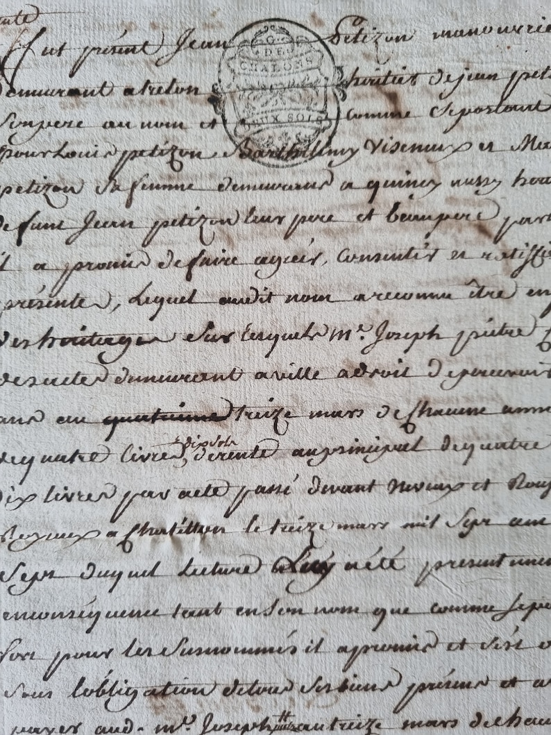 18th Century Antique French Handwritten Document, 2 Pages . - Etsy