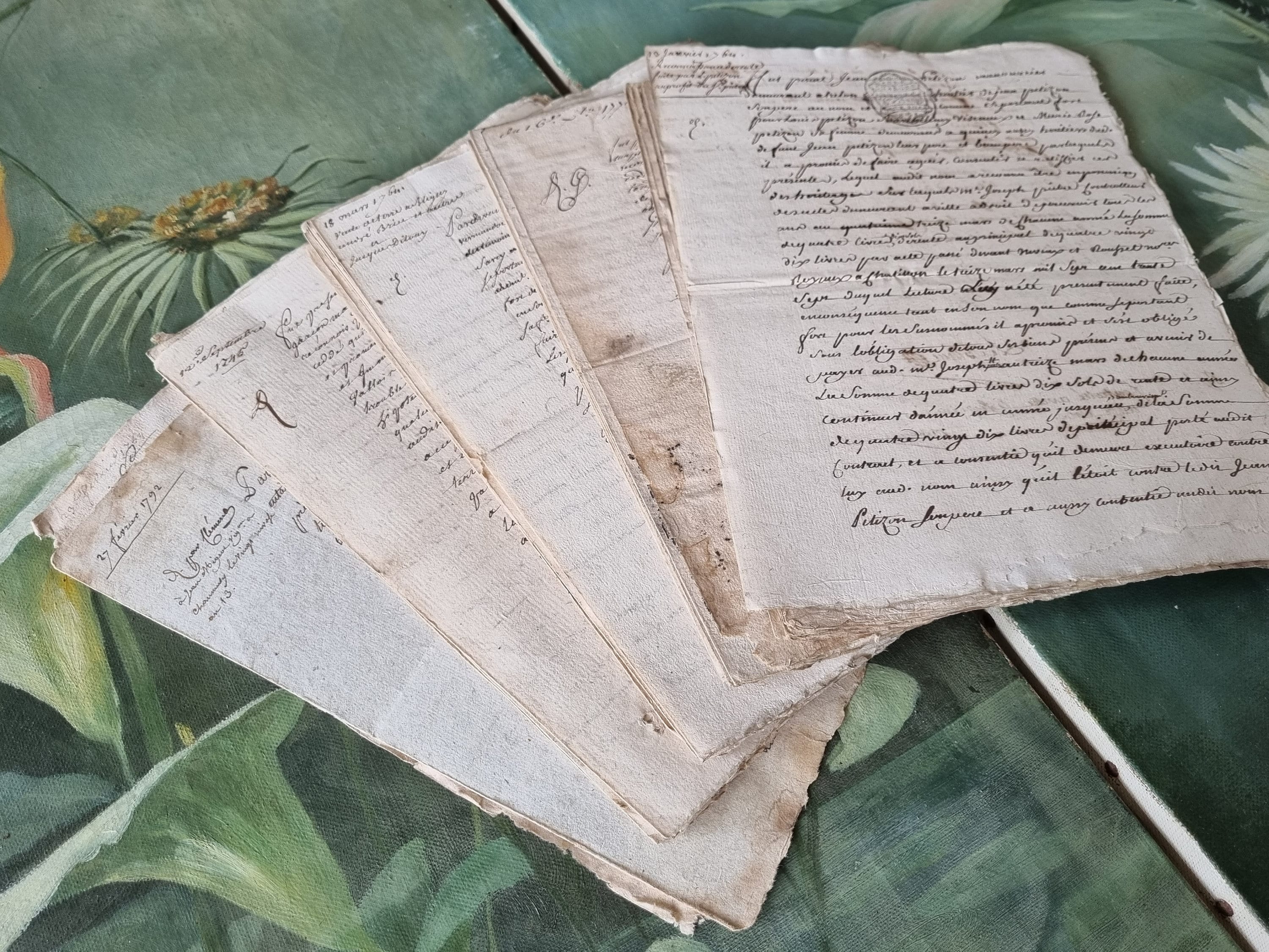 18th Century Antique French Handwritten Document, 2 Pages . - Etsy