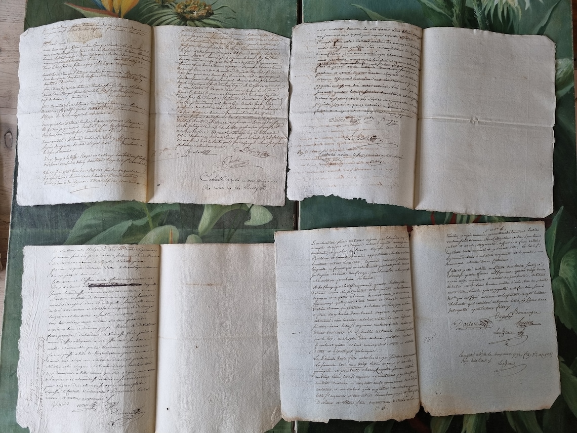 18th Century Antique French Handwritten Document, 2 Pages . - Etsy