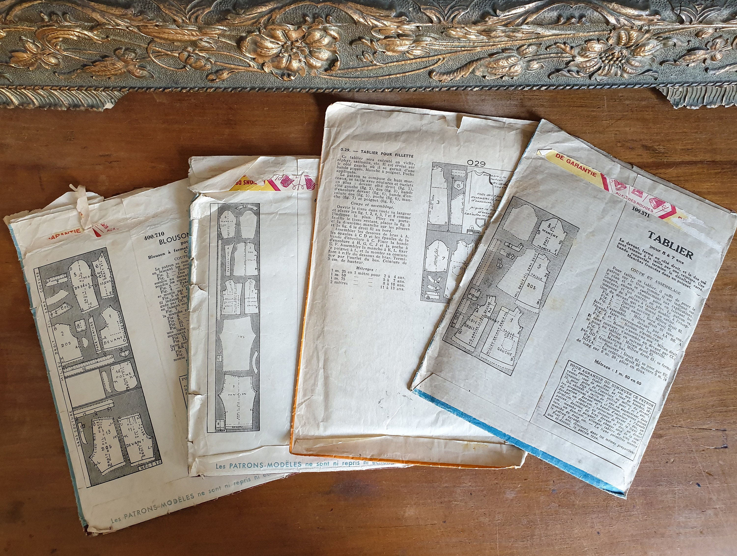 Set of 4 Vintage French Sewing Patterns - Etsy