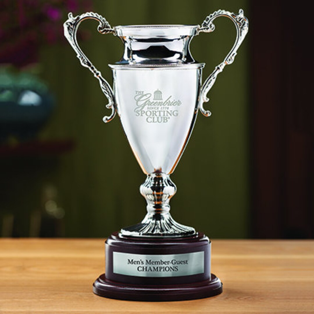 Harrington Trophy Cup - Large 16 1/2" Tall Silver-plated With Ornate ...