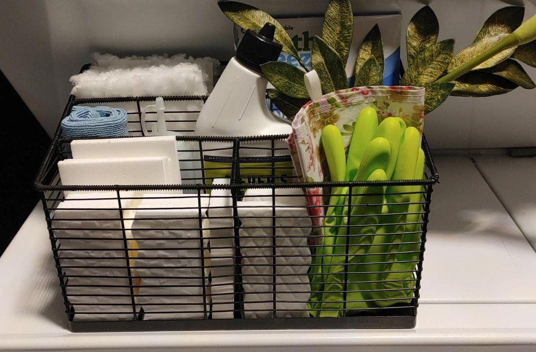 Black Wire Caddy or Basket Rectangular Vintage - Etsy