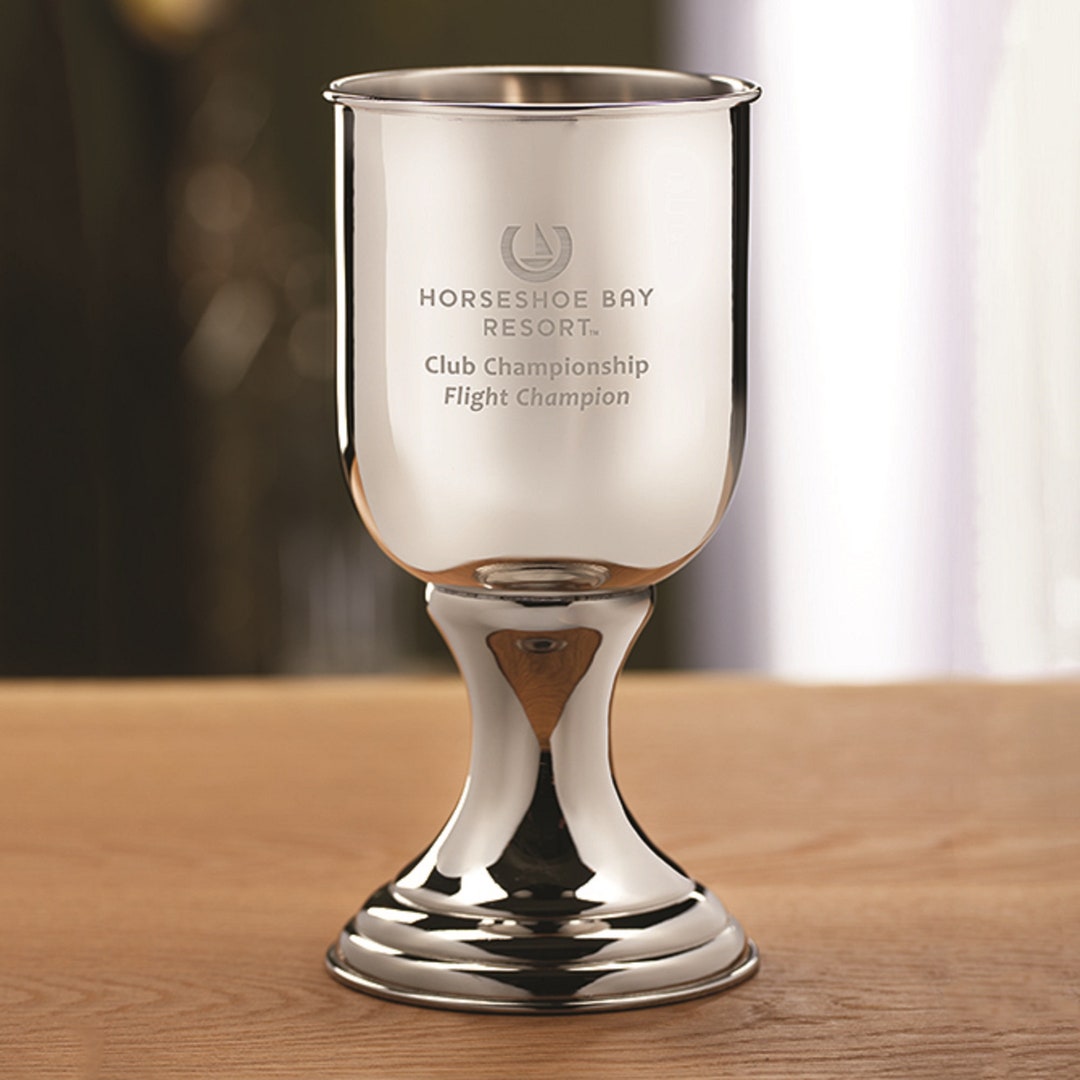 Ingram Players Cup Trophy - 9" Tall Nickel Plated - Personalized Gift ...