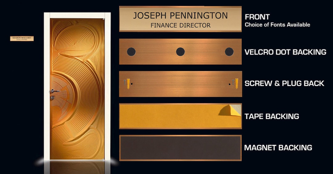 Name Plate for Wall or Door in Gold or Silver for Office or Home With ...