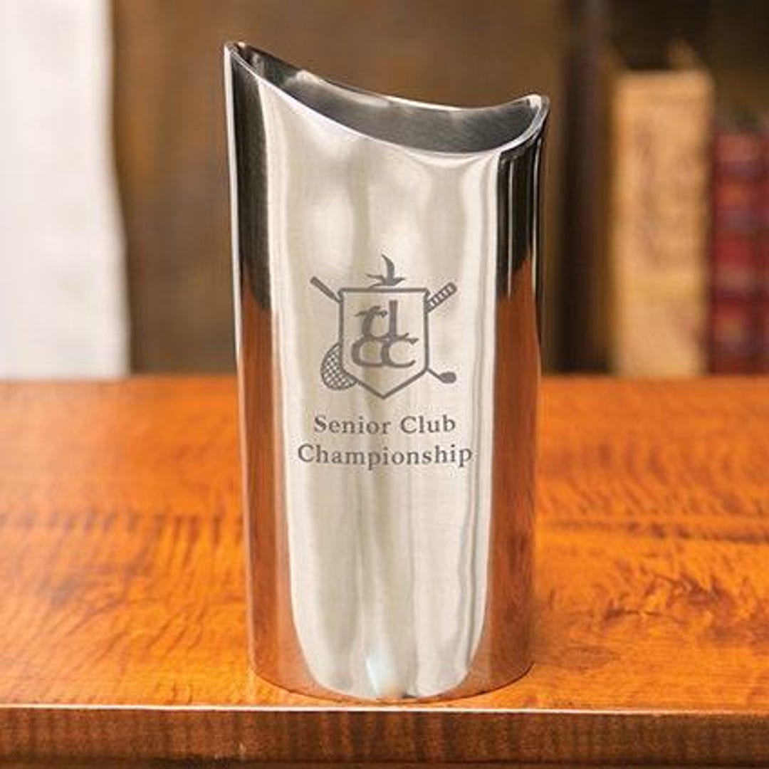 Trevor Wine Chiller Silver Sand Cast Aluminum Personalized Gift ...