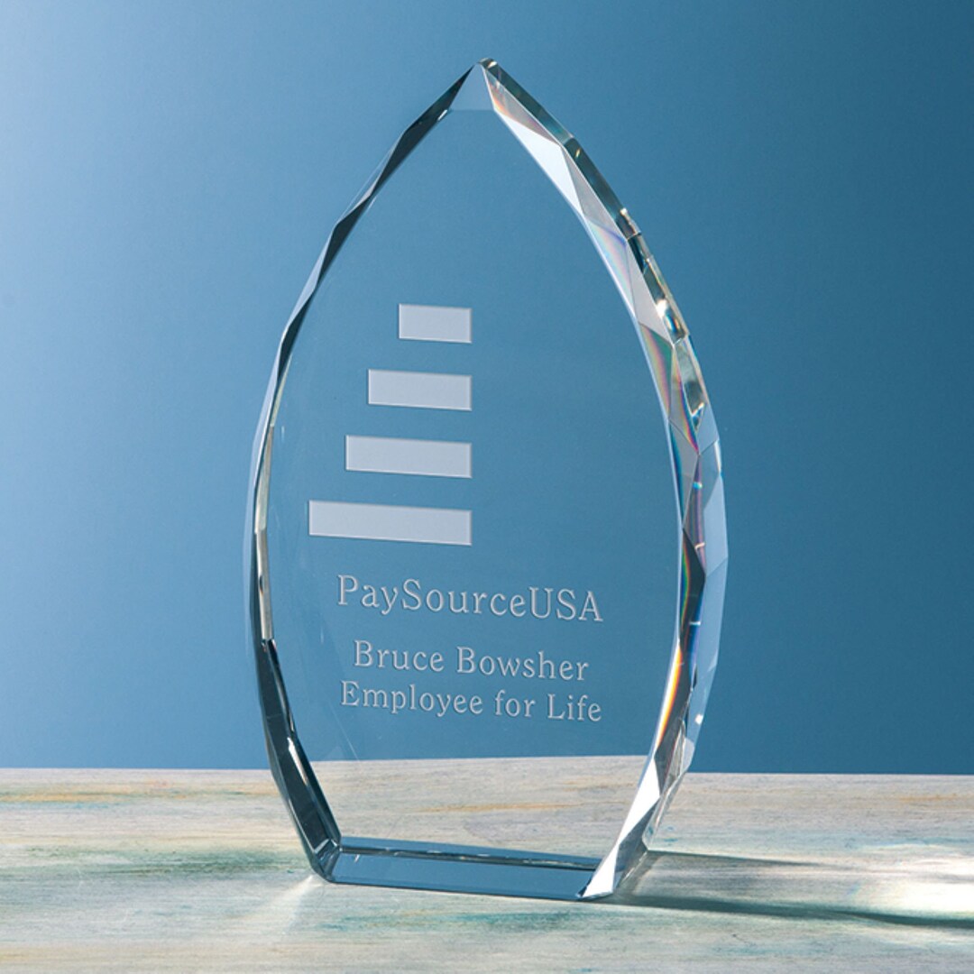 Faceted Point Award - Premium Crystal Trophy - Personalized Gift ...